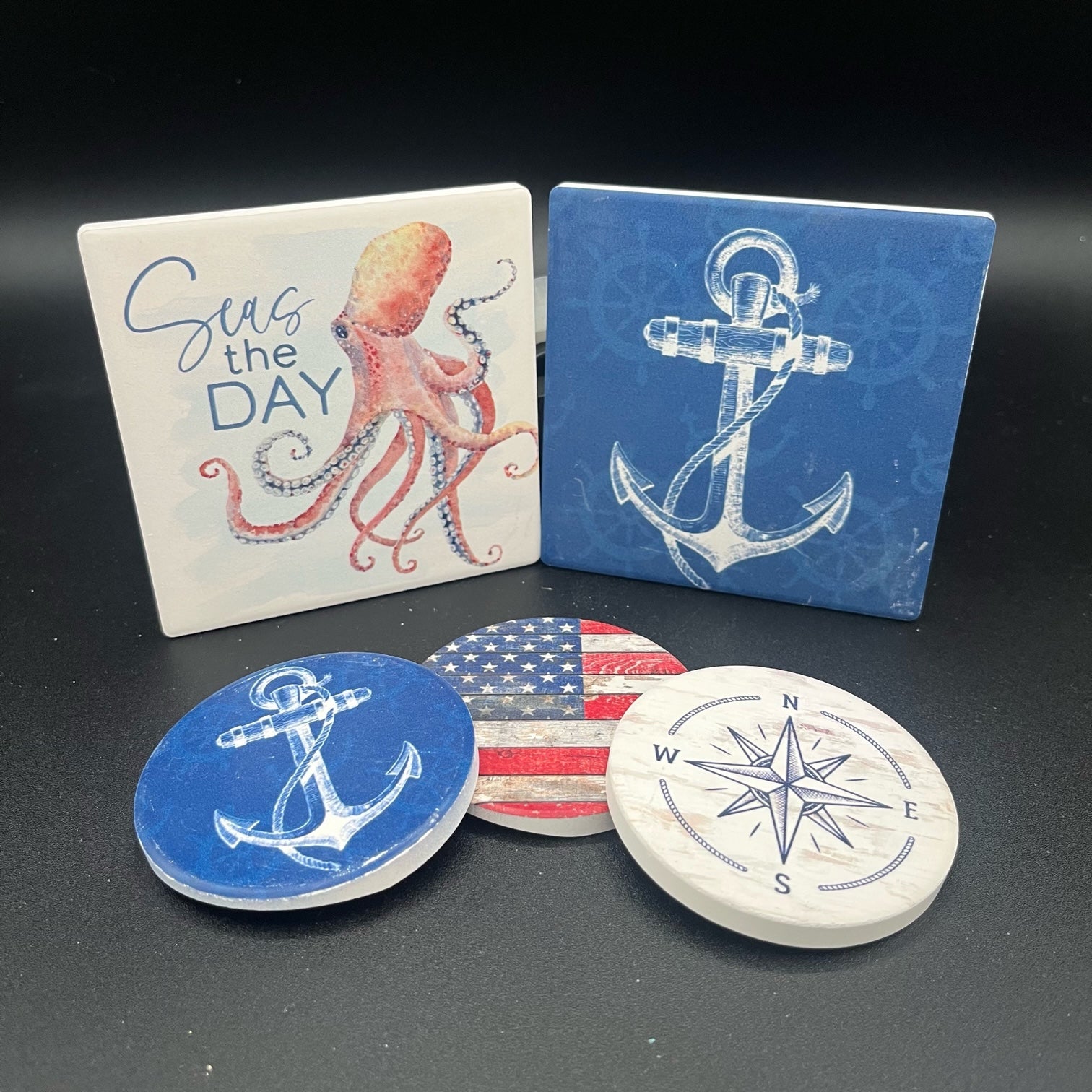 Beach Car Coasters - Beach Themed Car Coasters